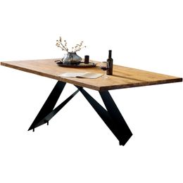 Sit Esstisch 1 Stk. tlg. Cross Base Gestell Teak, Metall (Eisen)