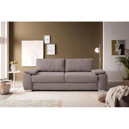 exxpo - SOFA FASHION 3-Sitzer »SOLSBURY, bequem und komfortabel, Sofa, Schlafsofa, Breite 258cm« inkl. Federkern-Polsterung, Bettfunktion und...