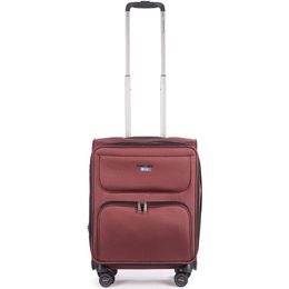 Stratic Weichgepäck-Trolley »Bendigo Light + S, redwine« 42 l 4 Rollen Handgepäck Reisekoffer Reisegepäck TSA-Zahlenschloss redwine