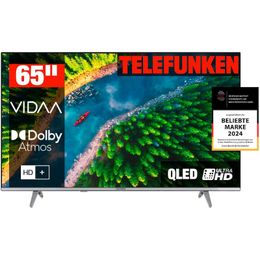 Telefunken QLED-Fernseher »D65Q750M8CW« 164 cm/65 ′′ Smart-TV schwarz Erleben Sie flüssige Bewegungen mit MEMC-Technologie! Schnelle Action-Szenen...