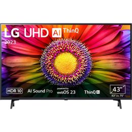 LG LED-Fernseher »43UR80006LJ« 109 cm/43 Smart-TV UHD, α5 Gen6 4K AI-Prozessor, HDR10, AI Sound Pro, Filmmaker Mode schwarz Intelligenter α5 Gen6...