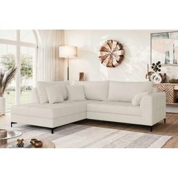 OTTO HOME Ecksofa »LEEVKE Design-Sofa mit Ottomane rechts/links bestellbar, Breite 232 cm« in vielen modernen Farben erhältlich, belastbar bis 480...