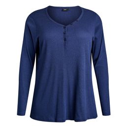 ZIZZI Pajama Shirt 'Mliv' female Blue size XXXL