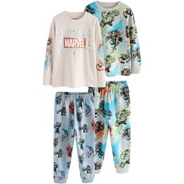 next Schlafanzug Jungen Gr&ouml;&szlig;e 152 rauchblau / graumeliert / gr&uuml;n / wollwei&szlig;