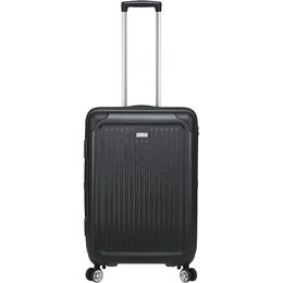 Stratic Hartschalen-Trolley »Stripe, 66 cm« 67 l 4 Rollen Reisekoffer Reisegepäck Aufgabegepäck TSA-Zahlenschloss Black