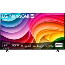 LG LED-Fernseher »75NANO82T6B« 189 cm/75 ′′ Smart-TV schwarz Starker α5 Gen7 4K AI-Prozessor mit AI Sound Pro, AI Upscaling & Dynamic Tone Mapping...