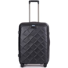Stratic Hartschalen-Trolley »Leather&More M, matt black« 65 l 4 Rollen Reisekoffer Reisegepäck Aufgabegepäck TSA-Zahlenschloss matt black