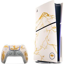 Playstation 5 Spielekonsole »PS5 Ghost of Yōtei Gold Limited Edition Bundle« 1.000 GB Disk – Limited Edition Ghost of Yotei weiss/gold Erlebe die...