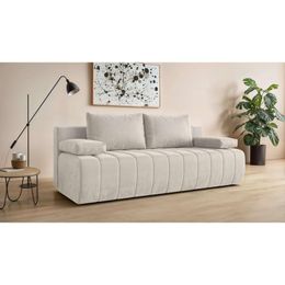 Home Affaire 3-Sitzer »LOVENDY Schlafsofa mit Bettkasten, Breite 195cm, Liegefläche 145x195cm« mit Rückenkissen und Armlehnenkissen, belastbar bis...