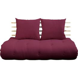 Karup Design Schlafsofa »Shinsano, futonstil, Rückenrahmen und zweiteiligem Kissenset« aus massivem Kiefernholz, faltbarer Matratze,...