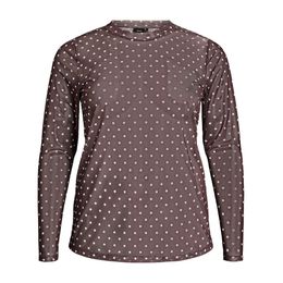 ZIZZI Bluse 'ELEAH' Damen Gr&ouml;&szlig;e 11XL/12XL braun / naturwei&szlig;