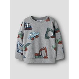 name it Sweatshirt »NMMNENEAN LS SWE BRU PB« Grey Melange 122/128 122/128 Sweater von name it für Jungen