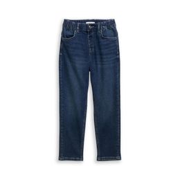 Tom Tailor Relax-fit-Jeans mit elastischem Bund Used Dark Stone Blue Denim 134 - N-Gr N-Gr 134 Jeans von Tom Tailor Kids