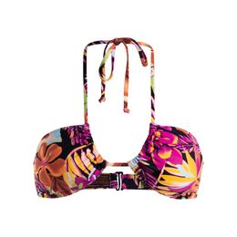 Roxy Triangel-Bikini-Top &raquo;Printed Beach Classics&laquo; Anthracite Hot Tropics Swim Ax XL - Cup B Cup B XL Umweltbewusstes Material: Weiches,...