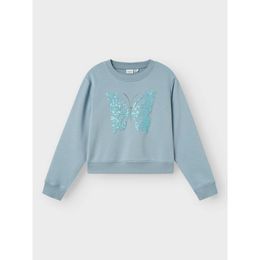 name it Sweatshirt »NKFLOVA SH NREG SWEAT UNB BOX« Dusty Blue 146/152 146/152 Sweater von name it für Mädchen