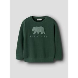 name it Sweatshirt »NMMOBEAR NREG SWEAT UNB« mit hochwertiger 3D-Stickerei Garden Topiary 116 116 Sweater von name it für Jungen