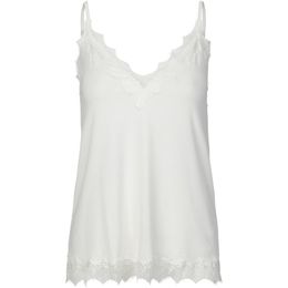 rosemunde Unterhemd »Billie Strap Top« Vintage-Spitzenbesatz an Ausschnitt und Saum, feminin, Polyestermix ivory 42 42 Spitzenoberteil von rosemunde