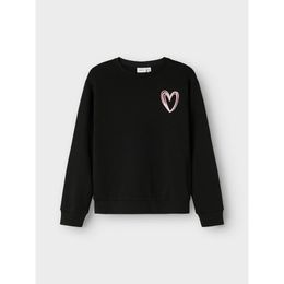 name it Sweatshirt »NKFNELIA LS NREG SWE BRU PS« Black 134/140 134/140 Sweater von name it für Mädchen