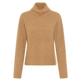 BOSS Orange Strickpullover »Falodina Premium Damenmode« mit Rollkragen, Materialmix mit Alpaka Medium Beige 260 M (38) M (38) Pullover von BOSS...