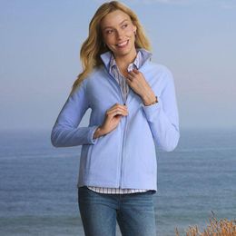 LANDS' END Anyweather Fleece-Jacke, Damen,  Blau, Polyester, by Lands' End