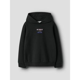 name it Sweatshirt »NKFOFINA LS NREG WH SWE BRU PB« Black 158/164 158/164 Sweater von name it für Mädchen