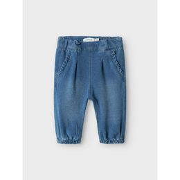 name it Sweatjeans »NBFBELLA ROUND JEANS 6101-TR NOOS« mit coolen Abriebeffekten Medium Blue Denim 74 - N-Gr N-Gr 74 Sweatjeans von name it