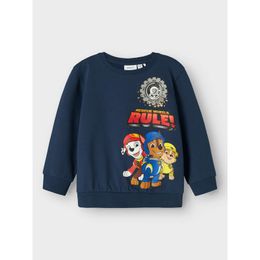 name it Sweatshirt »NMMSTEFFEN PAW NREG SWEAT BRU NOOS CPLG« mit großen Druckmotiven Insignia Blue (blank) 80;Herbstmode;Frühlingsmode;Wintermode...