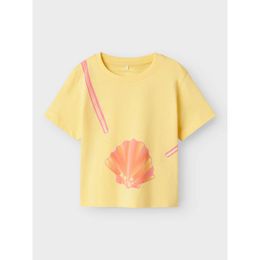 name it T-Shirt »NMFJASSA SS NREG TOP PB« Golden Haze 98 98 Kurzarm-Design, ideal für warme Tage oder als Layering-Basis