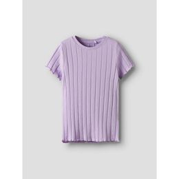 name it T-Shirt »NKFNORALINA SS TOP NOOS« tolle Rippen-Qualität und dadurch gewellte Säume am Arm und am Saum Orchid Bloom (blank) 122 (128) 122...