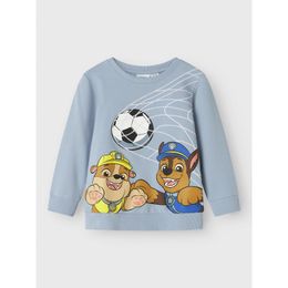 name it Sweatshirt »NMMJAAKO PAW SWEAT UNB CPLG« Dusty Blue 116 116 Sweater von name it für Jungen