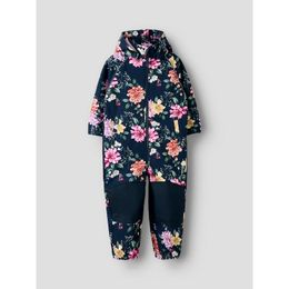 name it Softshelloverall »NMFALFA08 SOFTSHELL SUIT AOP 1FO NOOS« mit verstellbarer und abnehmbarer Fußschlaufe Dark Sapphire AOP:BOTANICAL FLOWER...