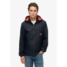 Superdry Outdoorjacke »HOODED LOGO WINDBREAKER JACKET« mitKapuze Eclipse Navy Logo 3XL 3XL Windbreaker von Superdry