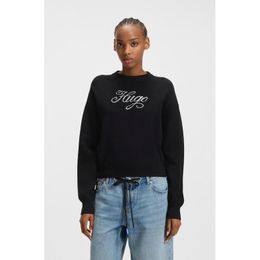 HUGO BLUE Strickpullover »Slogix« mit Swirl-Logo Open Miscellaneous 978 XS XS Pullover von HUGO Blue Womenswear