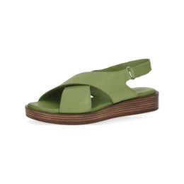 Caprice Riemchensandale »Sandalen Leder« Grün 40 40 Verschluss: Klettverschluss