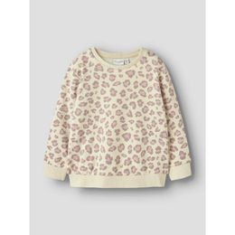 name it Sweatshirt »NMFDAVINA LS SWEAT FLEECE BRU NOOS« in klassischer Form und mit tollem Alloverprint Summer Sand AOP:LEO 92 92 Sweater von name...