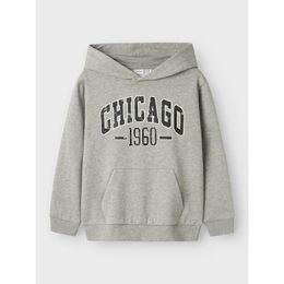 name it Sweatshirt »NKMTEEDDY LS NREG SWEAT WH BRU« Grey Melange 134 (140) 134 (140) Sweater von name it für Jungen
