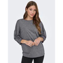 Only Damen Only 3/4-Arm-Shirt &raquo;ONLSILVERY GLAMOUR LUREX 3/4 TOP JRS&laquo; mit Glitzer-Effekt schwarz XS