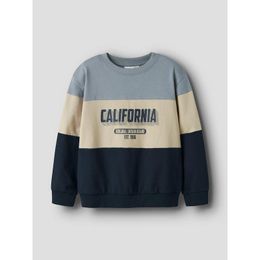 name it Sweatshirt »NKMVEMIL LS NREG SWEAT BRU« Navy Blazer Print:California 122/128 122/128 Sweater von name it für Jungen