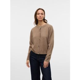 Véro Moda VERO MODA Strickjacke »VMFIONA LS SHORT BUTTON CARDIGAN GA BOO« mit Wolle und Stretch Moon Rock Detail:MELANGE W. HEART BUTTON S S Cardigan von...