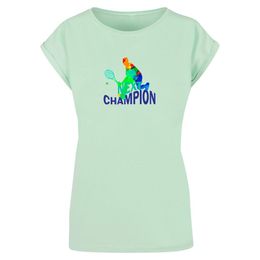 Merchcode T- Shirt 'Next Champion' Damen Größe S navy / grün / pastellgrün