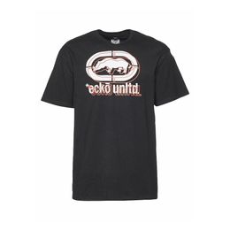 Ecko Unltd. Ecko Unlimited T-Shirt 'Double' Herren Größe XXL rosa / schwarz / weiß