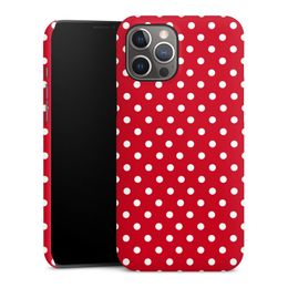 DeinDesign iPhone 12 Pro Max Handy Premium Case Smartphone Handyh&uuml;lle Schutzh&uuml;lle matt Retro Polka Dots Points Premium Case