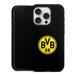 DeinDesign iPhone 15 Pro Handy Panzer Handyh&uuml;lle robuste Outdoor H&uuml;lle Schutzh&uuml;lle matt Logo Borussia Dortmund Bvb Tough Case