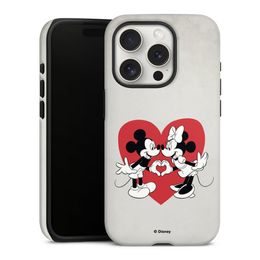 DeinDesign iPhone 15 Pro Handy Panzer Handyh&uuml;lle robuste Outdoor H&uuml;lle Schutzh&uuml;lle matt Disney Heart Tough Case