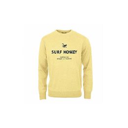 Surf Monkey Sweatshirt Herren Gr&ouml;&szlig;e S pastellgelb