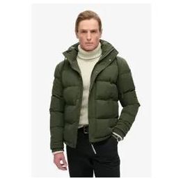 Superdry f&uuml;r Herren. M5011743A Everest Steppjacke mit Kapuze gr&uuml;n (L), L&auml;ssig, Recyceltes Polyester, Nachhaltig