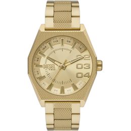 Quarzuhr Diesel "SCRAPER", gold (goldfarben), Armbanduhren, Herren, Armbanduhr, Herrenuhr, Edelstahlarmband