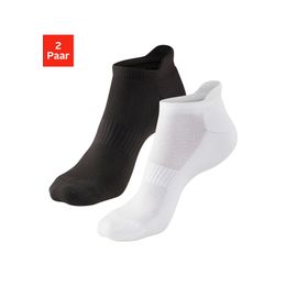 H.I.S. Sneakersocken H.I.S, Herren, Gr. 39/42, schwarz-weiß (1x weiß, 1x schwarz), Elasthan, Polyamid, unifarben, elastisch, Socken, ideal zum Golfspielen