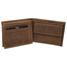 Geldbörse Bruno Banani, braun, Leder, vintage, Kleinlederwaren, im Querformat