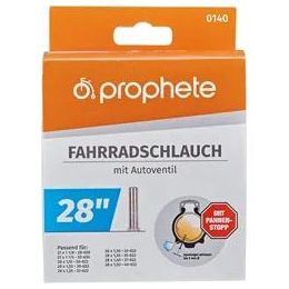 Fahrradschlauch Prophete "f&uuml;r Reifengr&ouml;&szlig;e 27/28", schwarz, Fahrradschl&auml;uche, 48mm, Autoventil (AV), 28 Zoll (71,12cm)